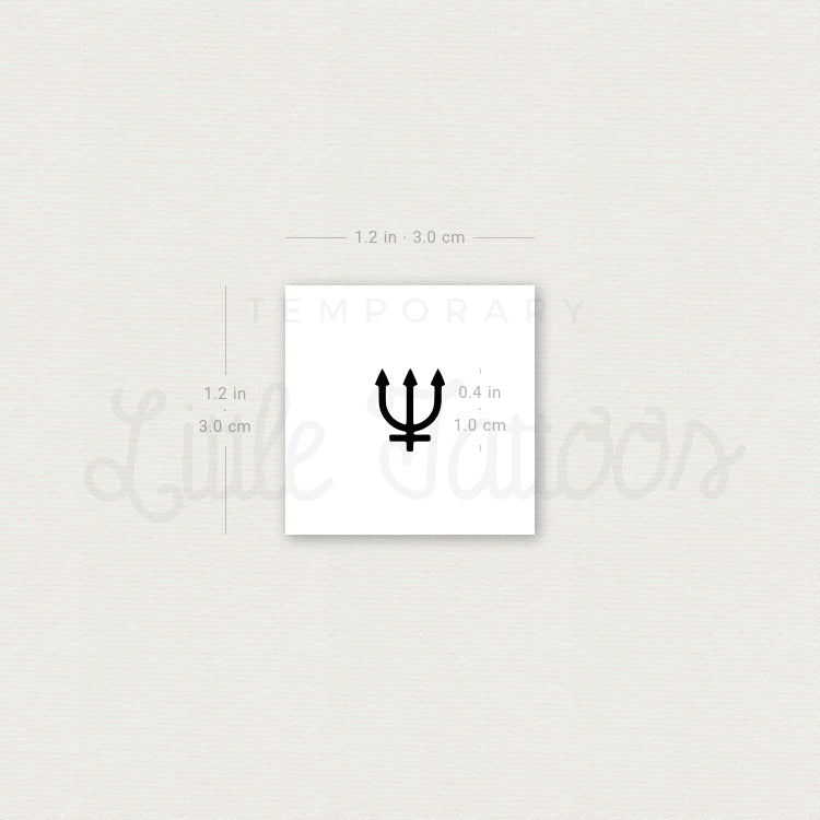 Neptune Planetary Symbol Temporary Tattoo - Set of 3 – Little Tattoos
