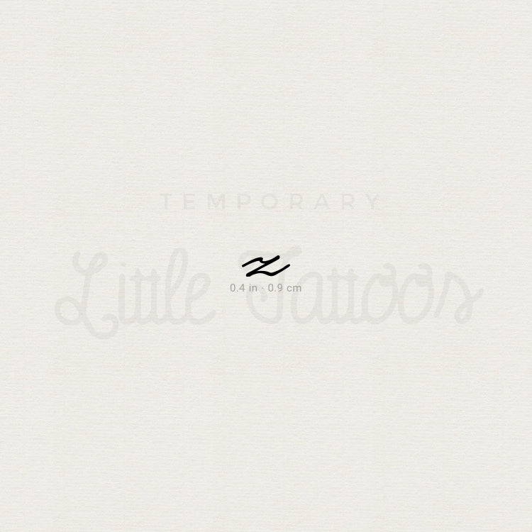 Z Handwritten Letter Temporary Tattoo - Set of 3 – Little Tattoos
