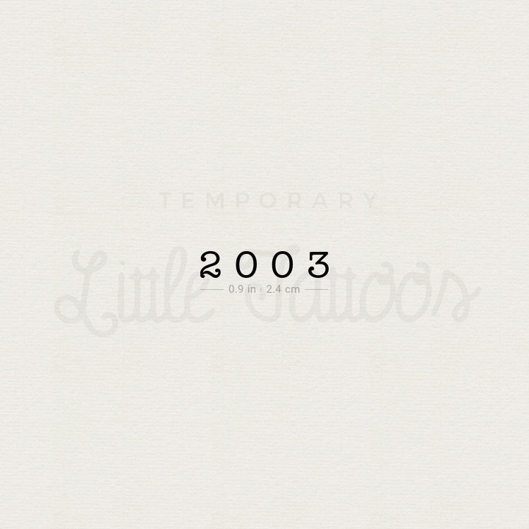2003 Birth Year Temporary Tattoo - Set of 3 – Little Tattoos
