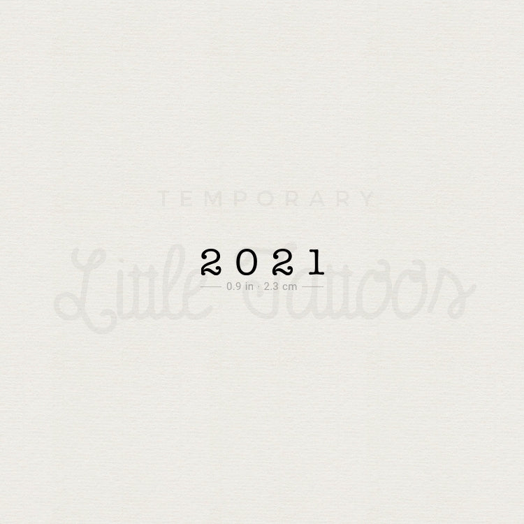 2021 Birth Year Temporary Tattoo - Set of 3 – Little Tattoos