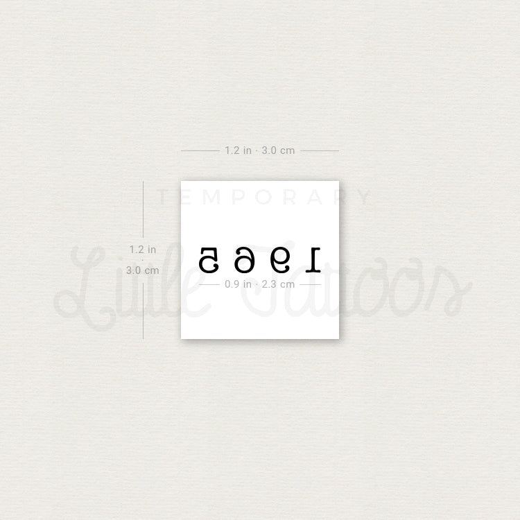 1965 Birth Year Temporary Tattoo - Set of 3 – Little Tattoos