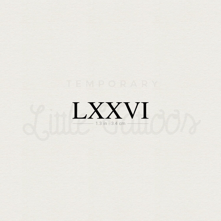LXXVI Temporary Tattoo - Set of 3 – Little Tattoos
