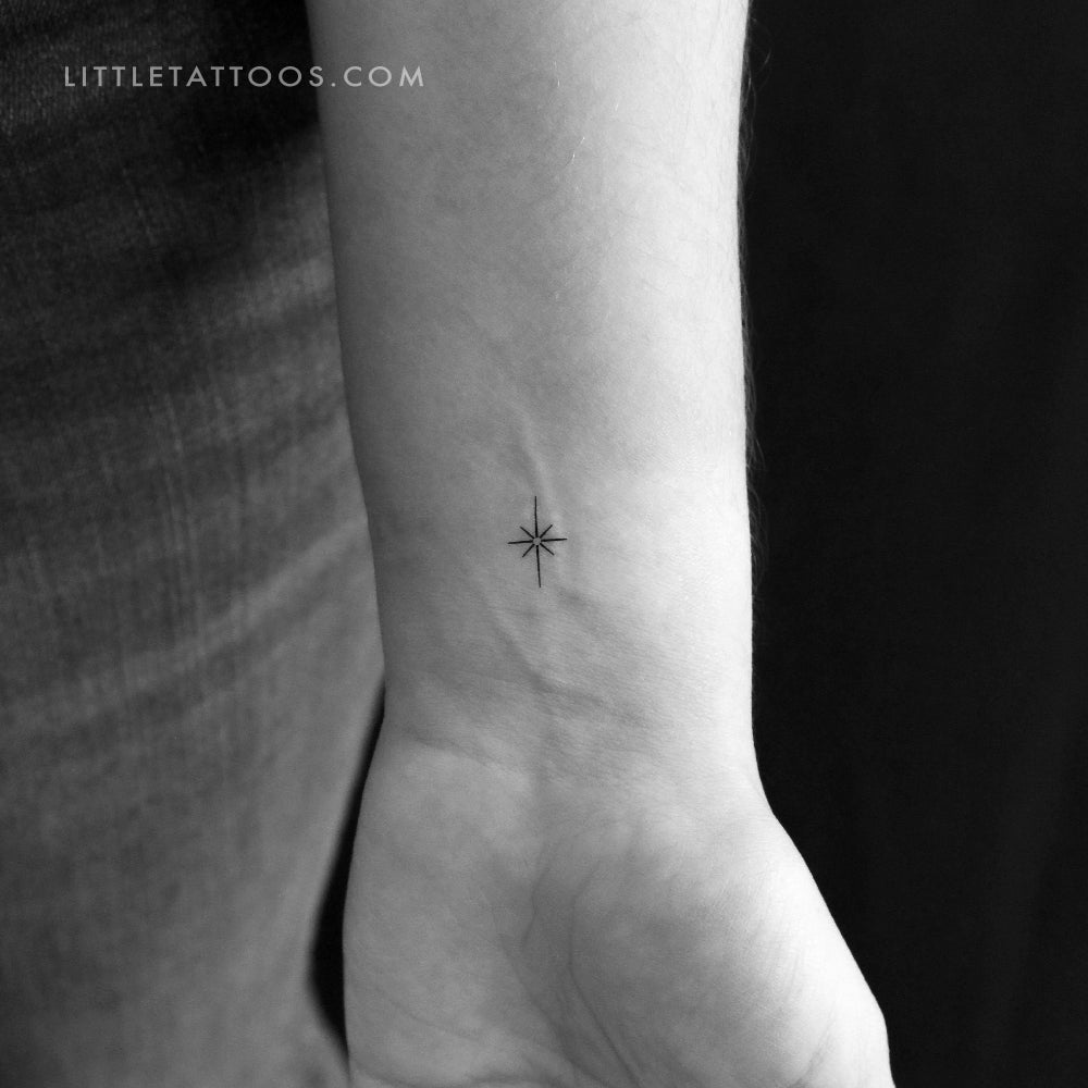 Small North Star Tattoos Asterisk Temporary Tattoo Sticker OhMyTat