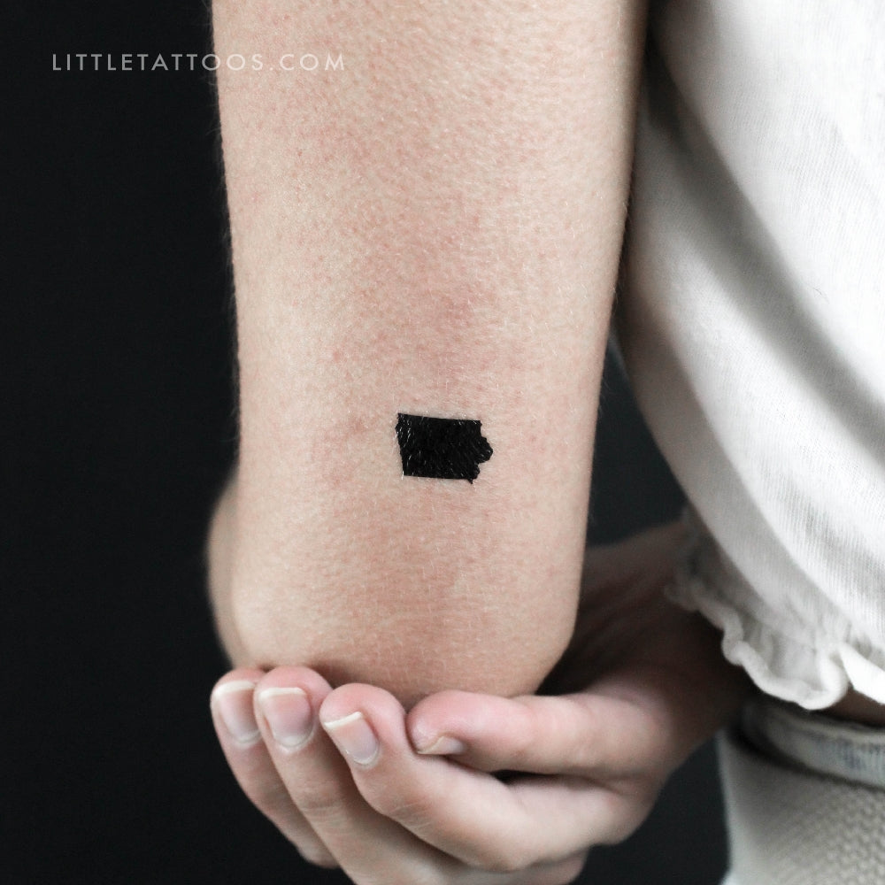 Iowa Map Temporary Tattoo - Set of 3 – Little Tattoos