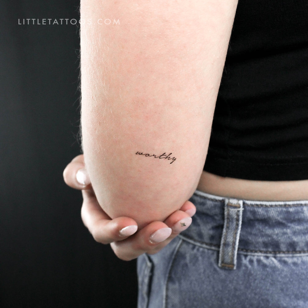 Worthy Temporary Tattoo - Set of 3 – Little Tattoos