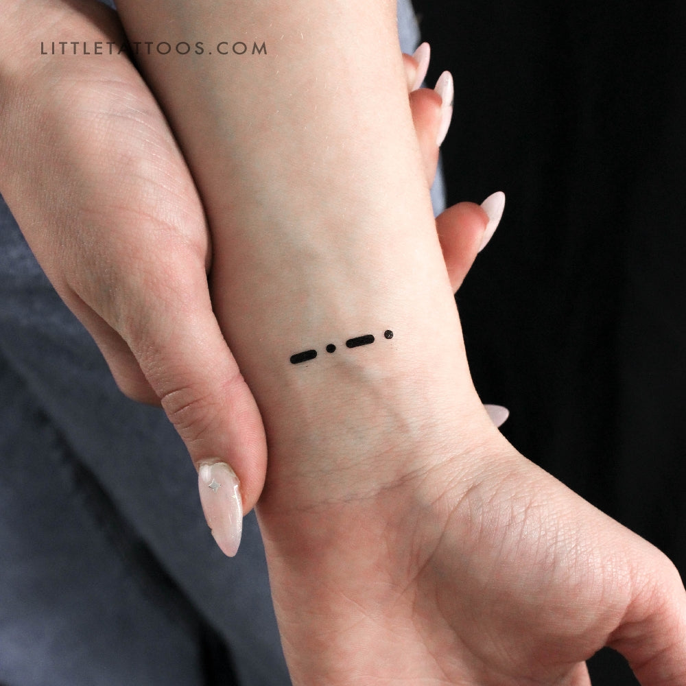 Morse code tattoo - Bronctattooaus.com