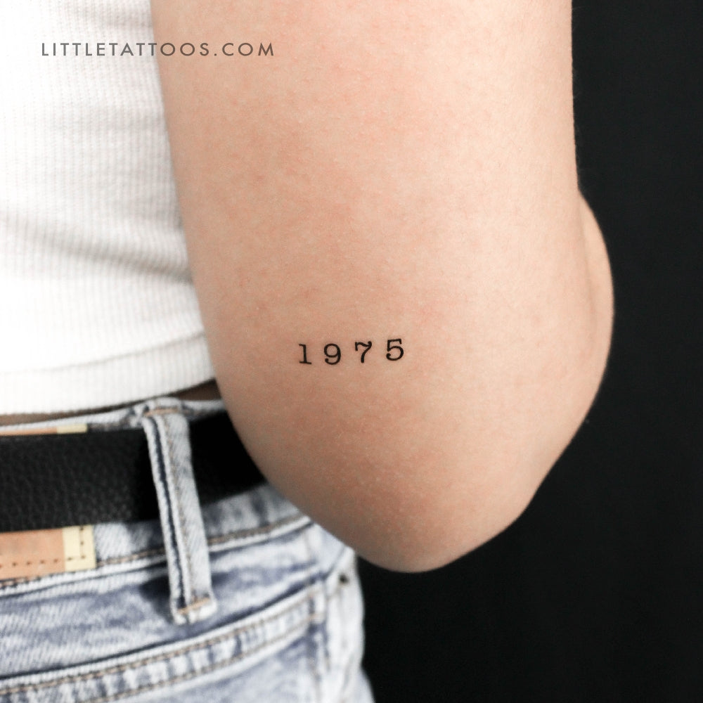 1975 Birth Year Temporary Tattoo - Set of 3 – Little Tattoos