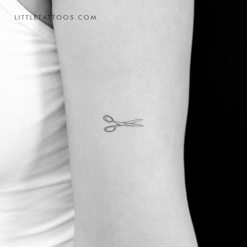 Small scissor tattoo - Bronctattooaus.com