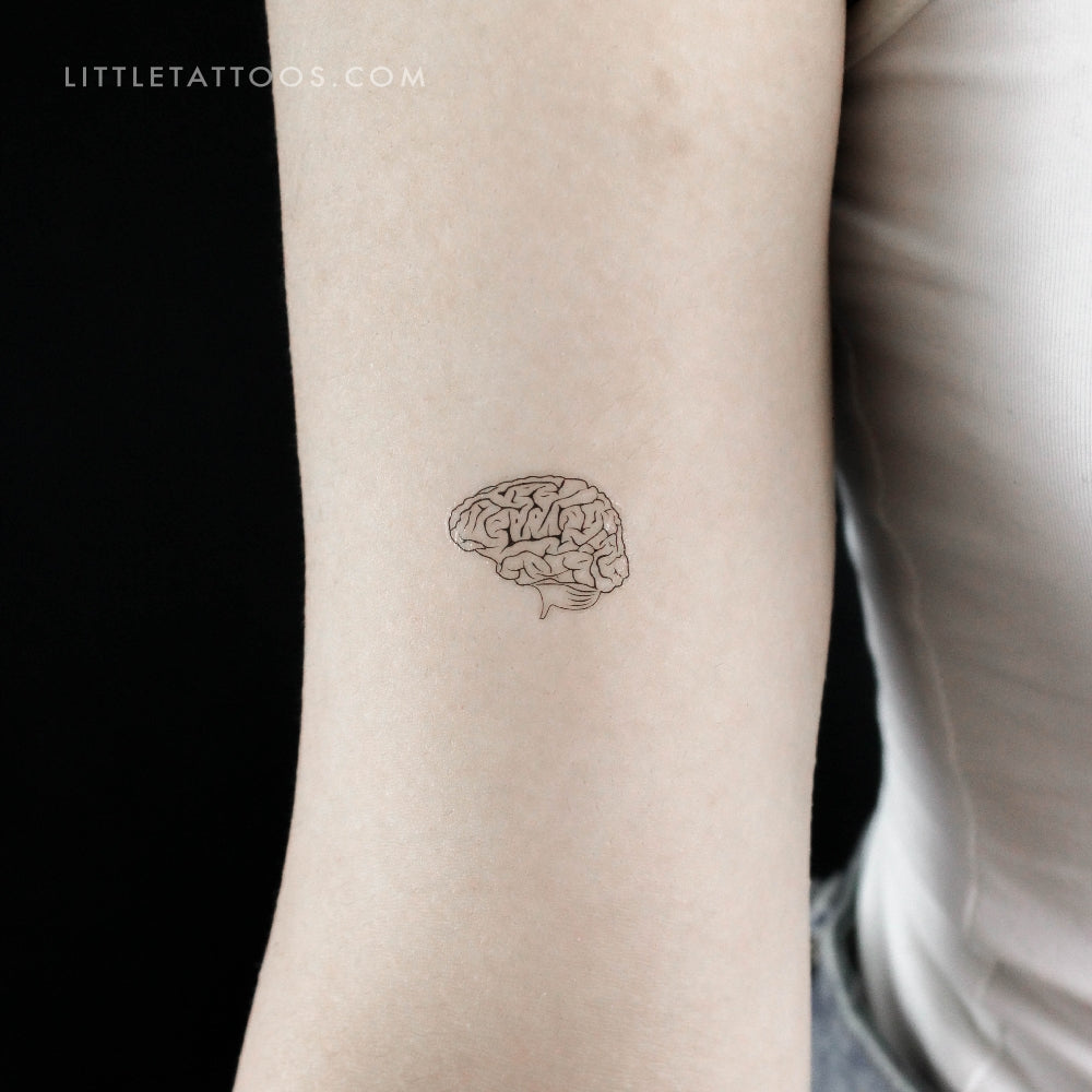 Brain Temporary Tattoo - Set of 3 – Little Tattoos