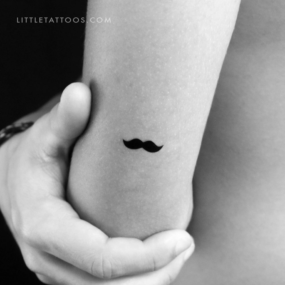 Finger Moustache Tattoos