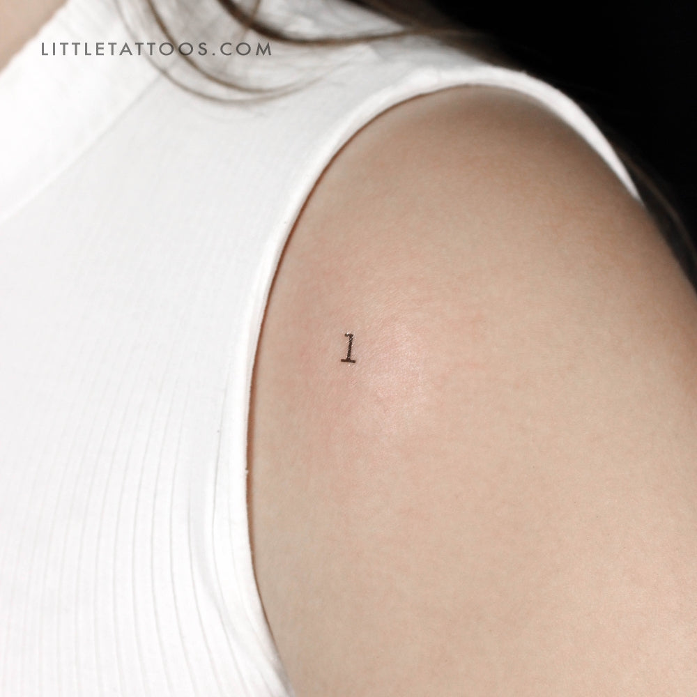 Number 1 Temporary Tattoo - Set of 3 – Little Tattoos