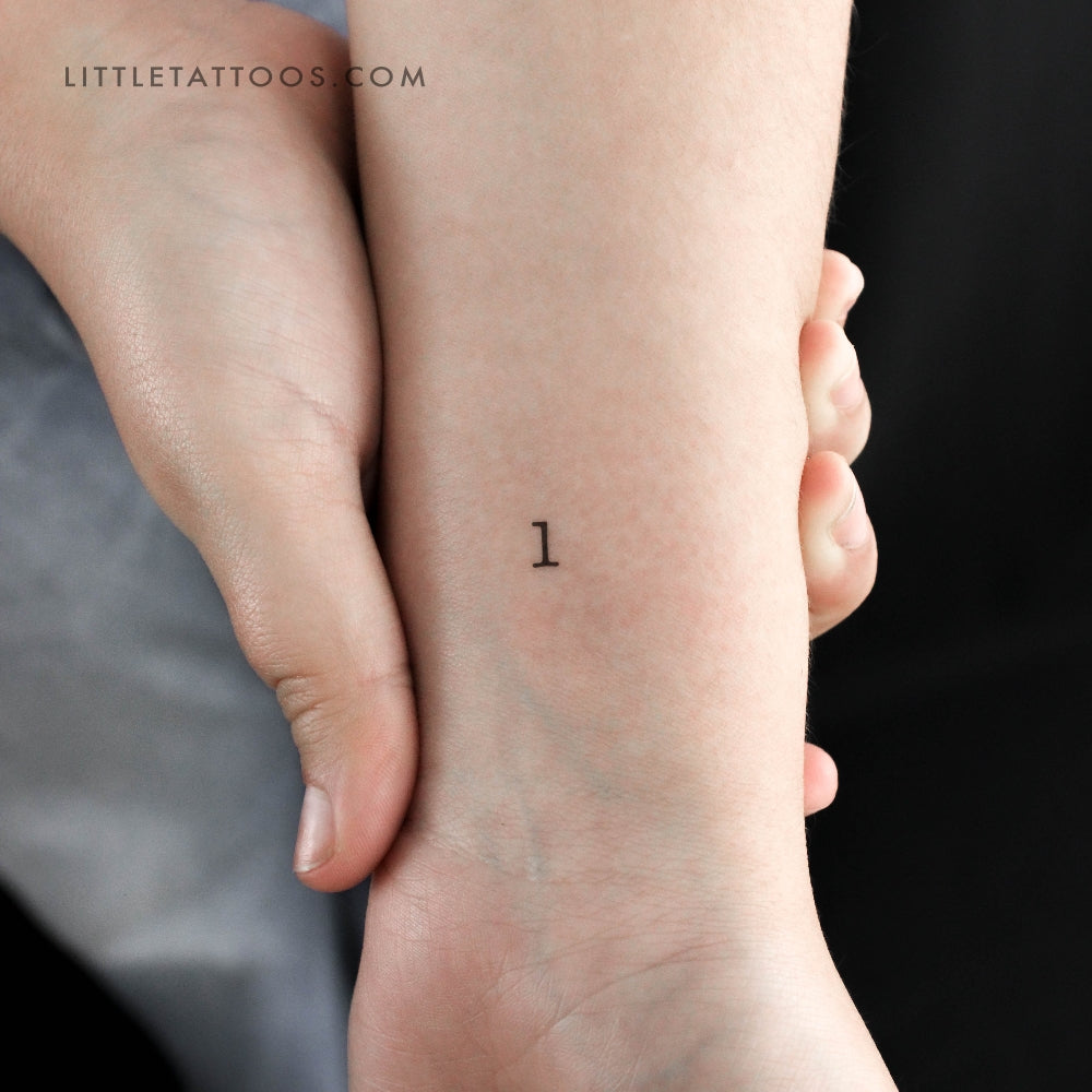 Number 1 Temporary Tattoo - Set of 3 – Little Tattoos