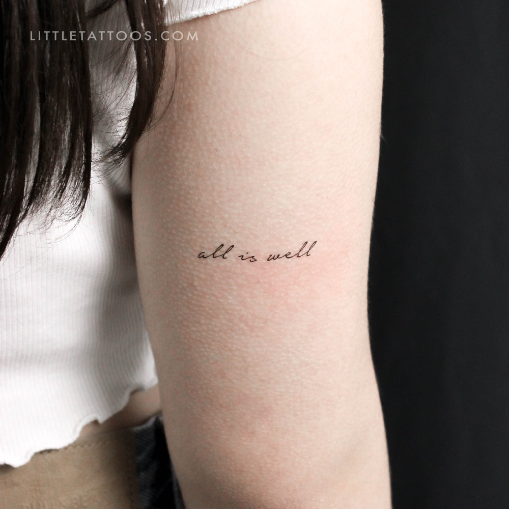 All Is Well Temporary Tattoo - Set of 3 – Little Tattoos