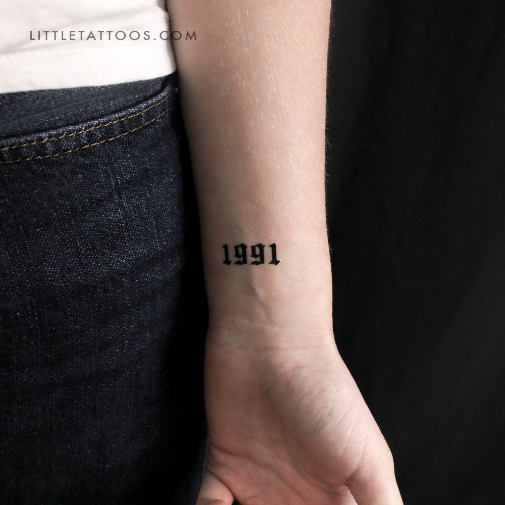 1991 Temporary Tattoo by 1991.ink - Set of 3 – Little Tattoos