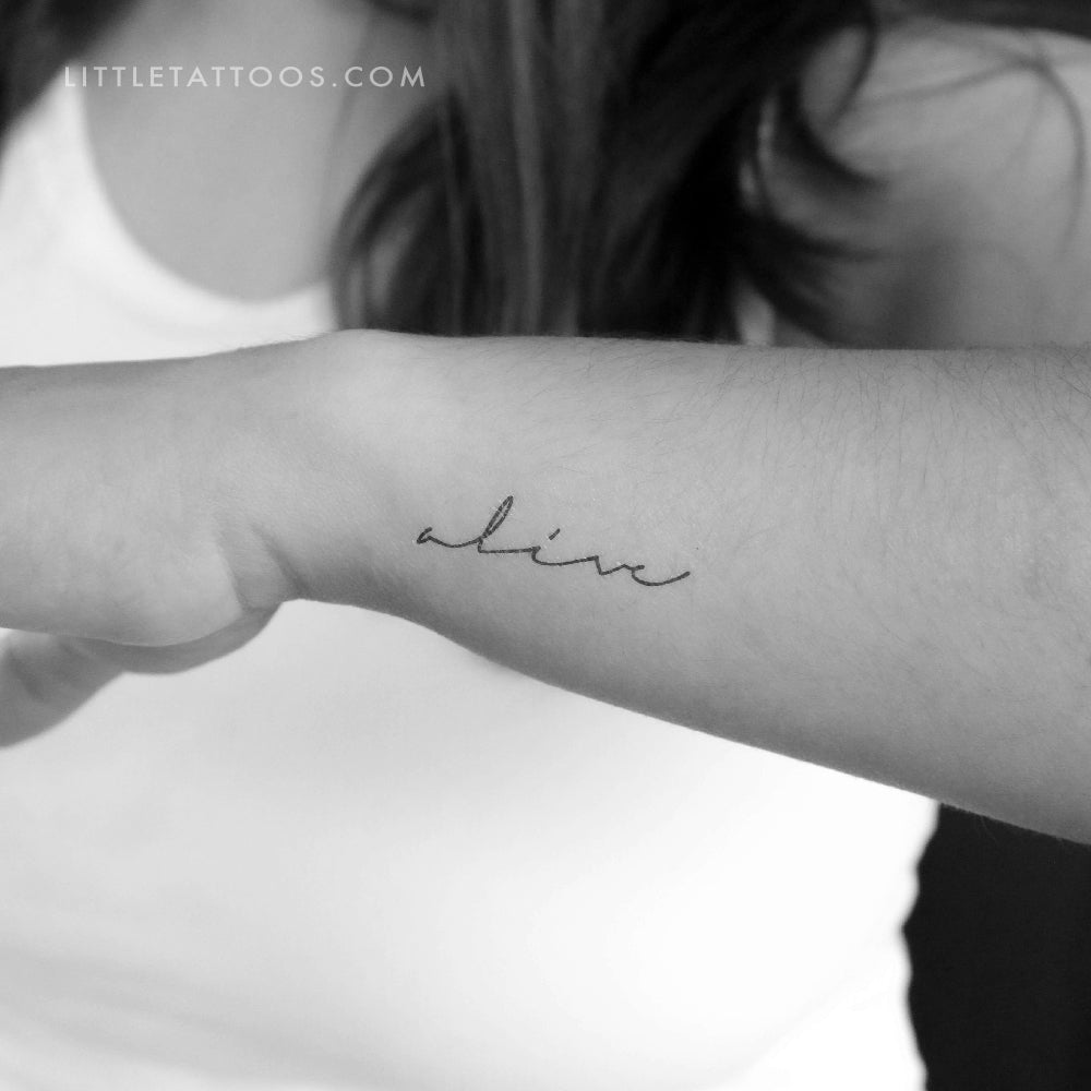 Little Cursive Tattoos Be Not Afraid" Temporary Tattoos – Just Love