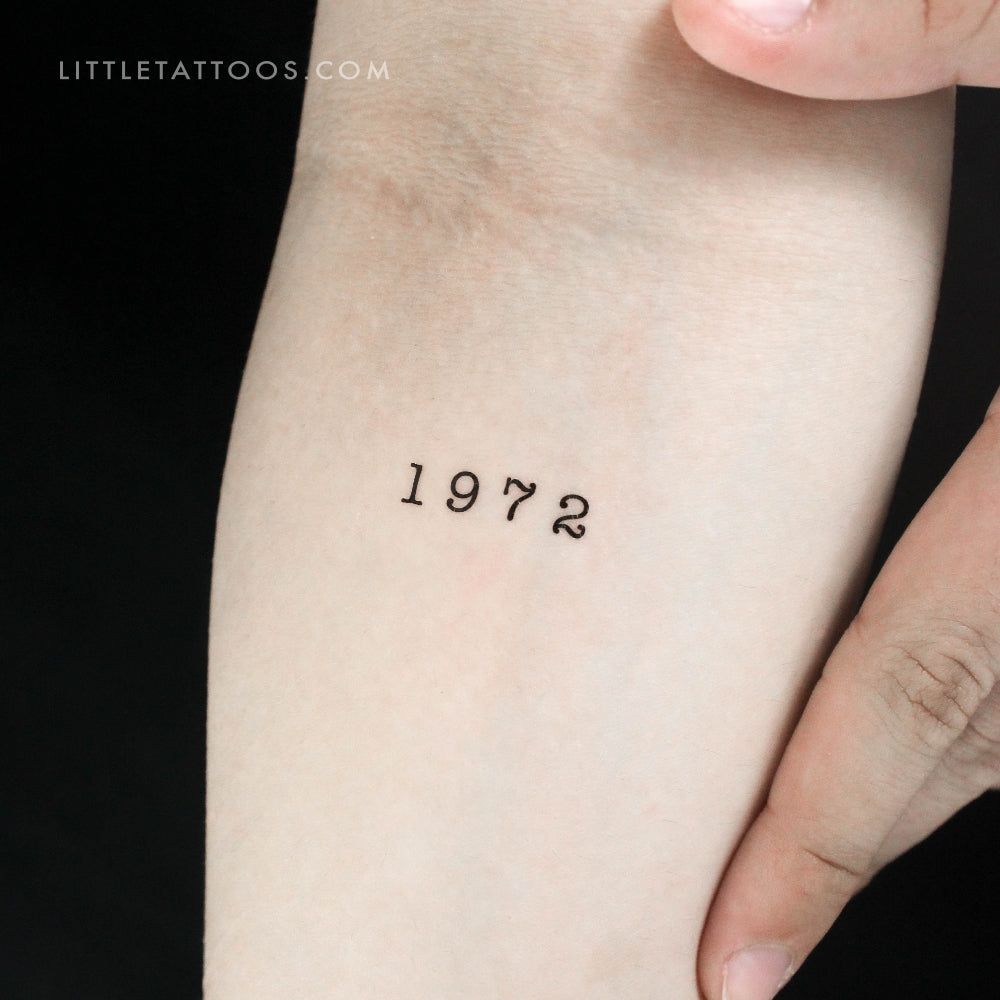 1972 Birth Year Temporary Tattoo - Set of 3 – Little Tattoos