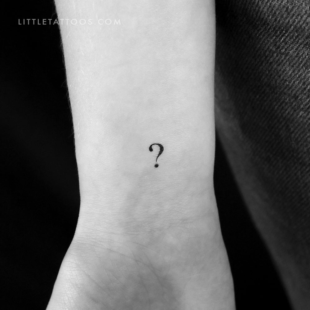 Question Mark Tattoos Retro 3d Question Mark Tattoo