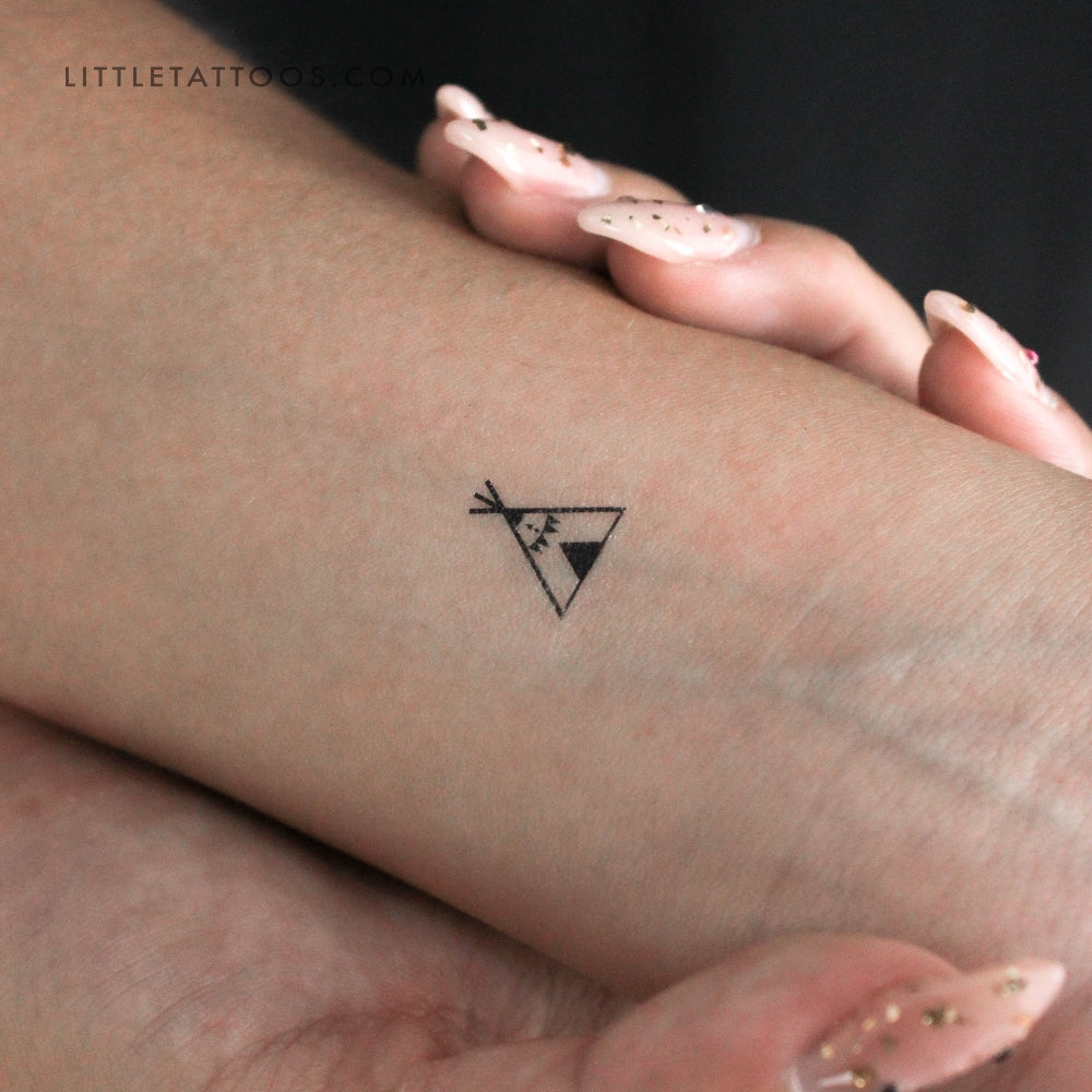 Tiny Tipi Temporary Tattoo - Set of 3 – Little Tattoos