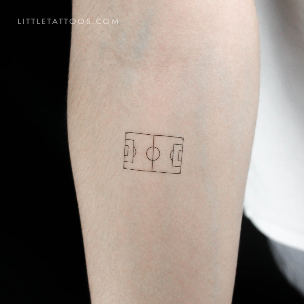Soccer Pitch Temporary Tattoo - Set of 3 – Little Tattoos