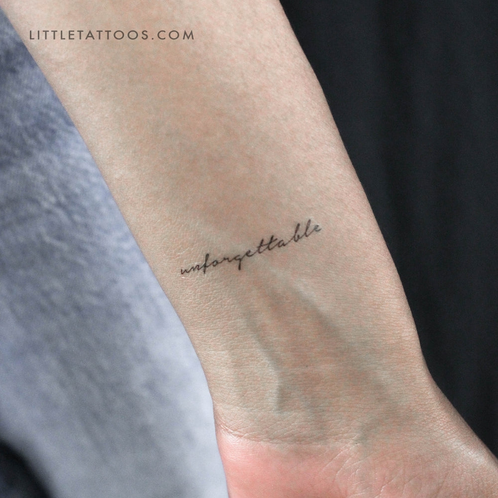 Unforgettable Temporary Tattoo - Set of 3 – Little Tattoos