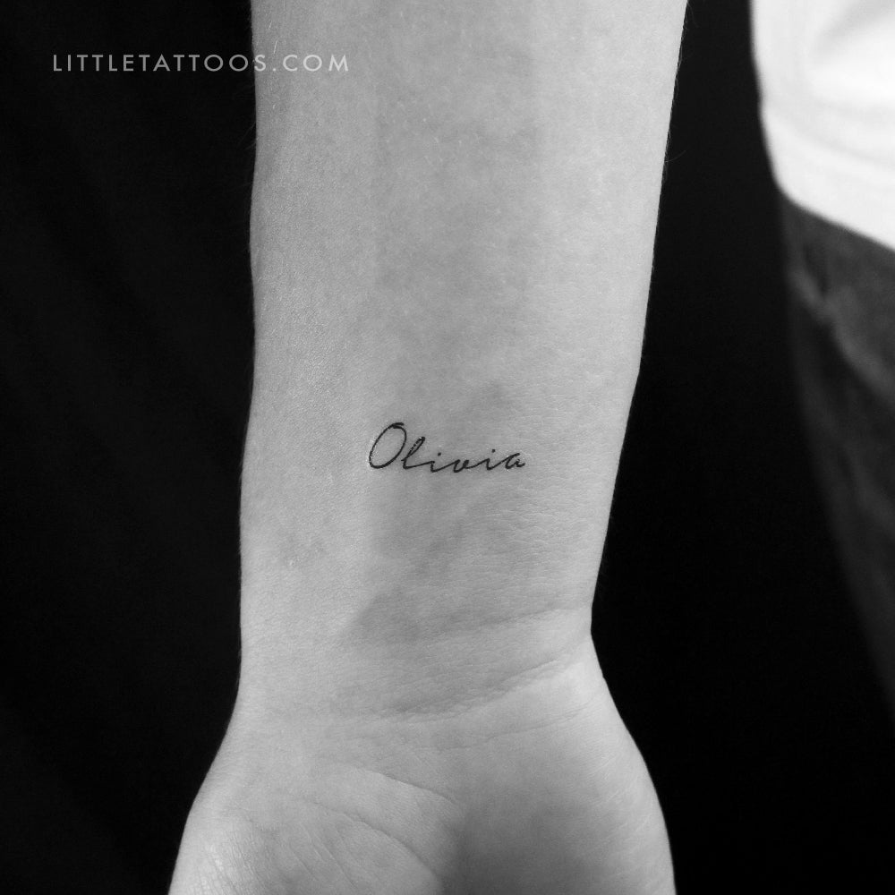 Olivia Name Tattoos Lets Get The Bf's Daughters Name Tattooed On Me