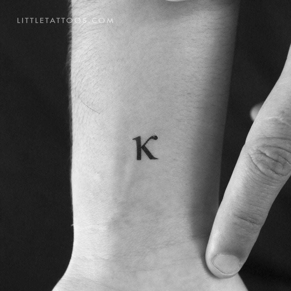 Kappa κ Temporary Tattoo - Set of 3 – Little Tattoos