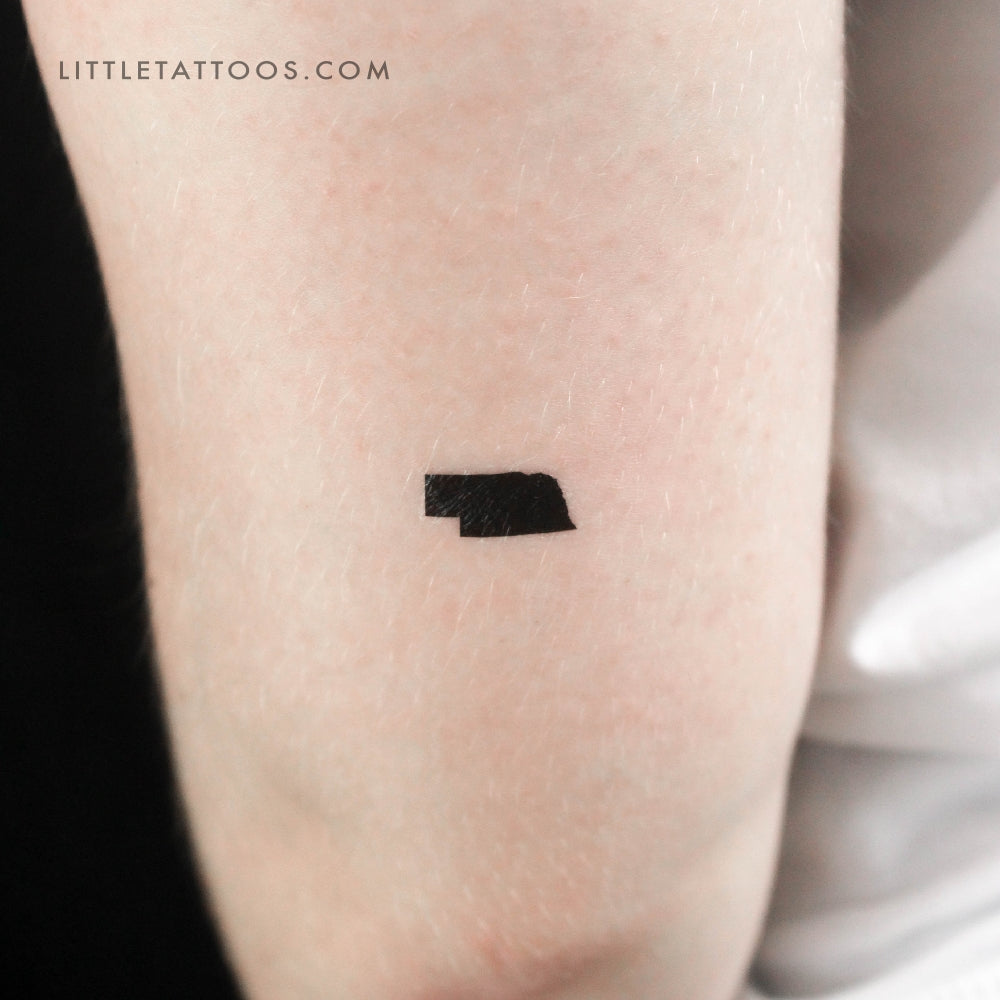 Nebraska Map Temporary Tattoo - Set of 3 – Temporary Little Tattoos