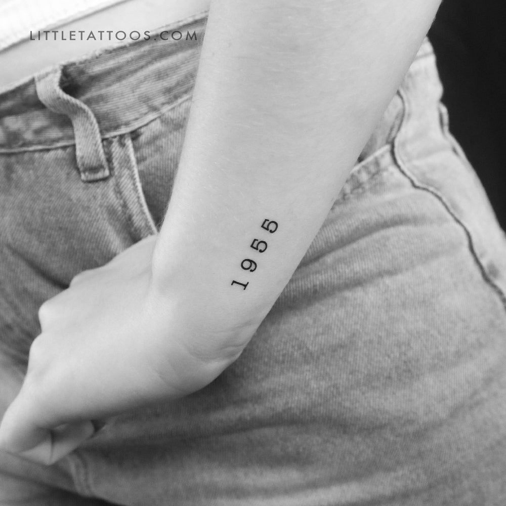 1955 Birth Year Temporary Tattoo - Set of 3 – Little Tattoos