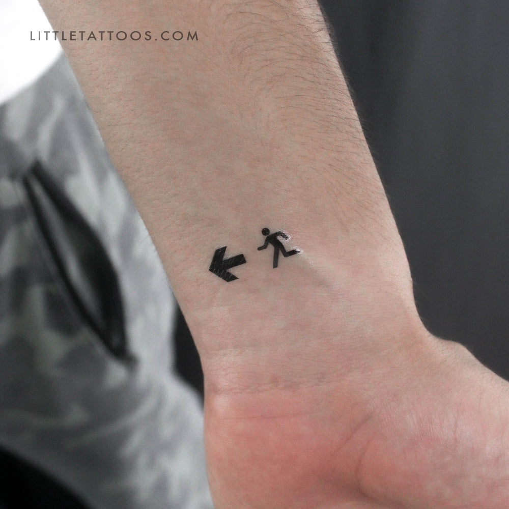 Emergency Exit Temporary Tattoo - Set of 3 – Little Tattoos