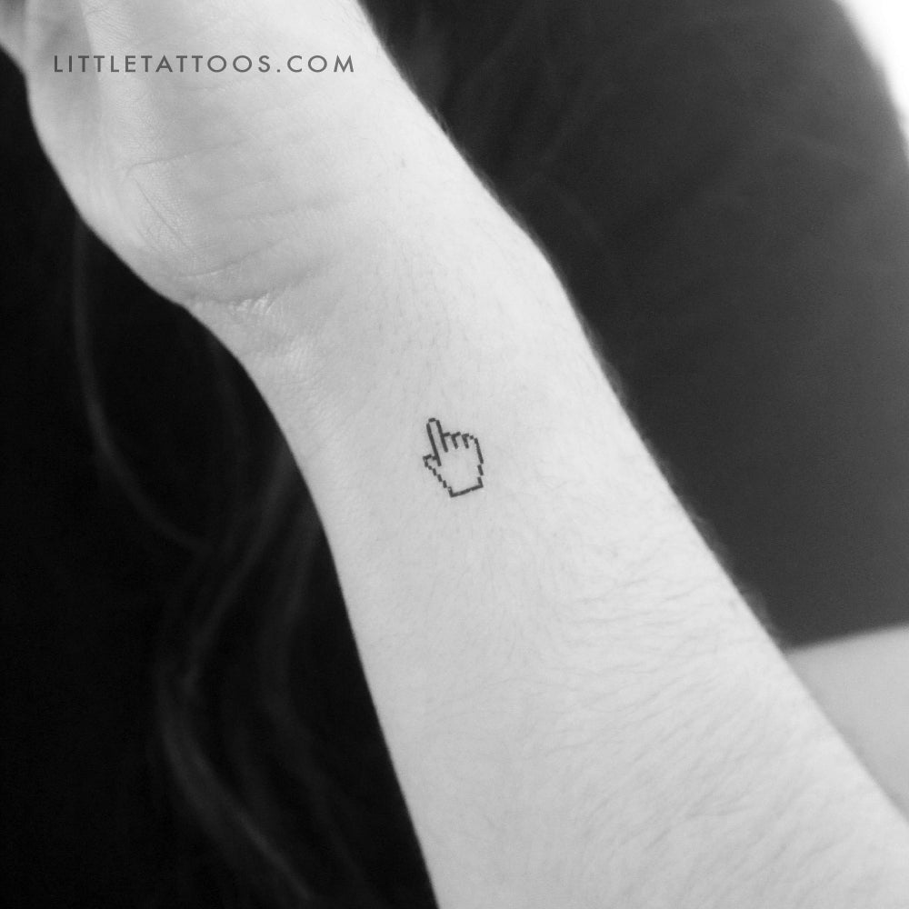 Pixelated Pointer Cursor Temporary Tattoo - Set of 3 – Little Tattoos