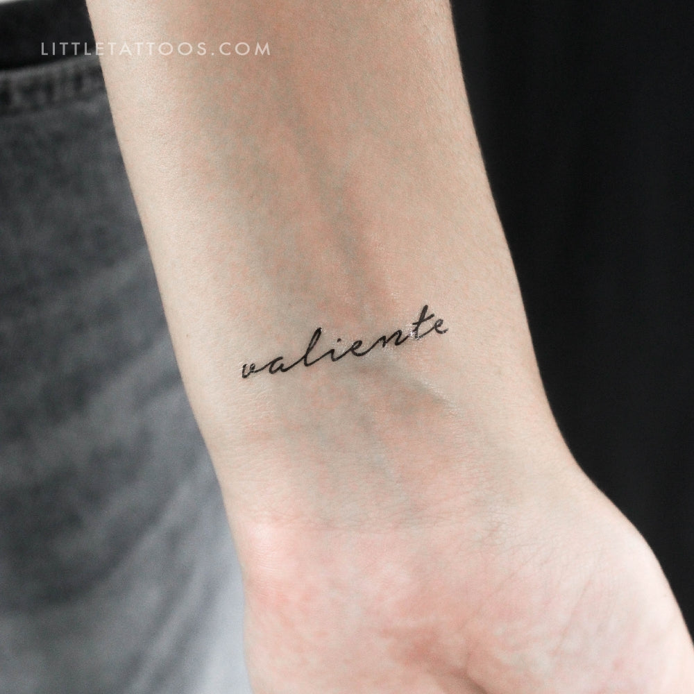 Valiente Temporary Tattoo - Set of 3 – Little Tattoos