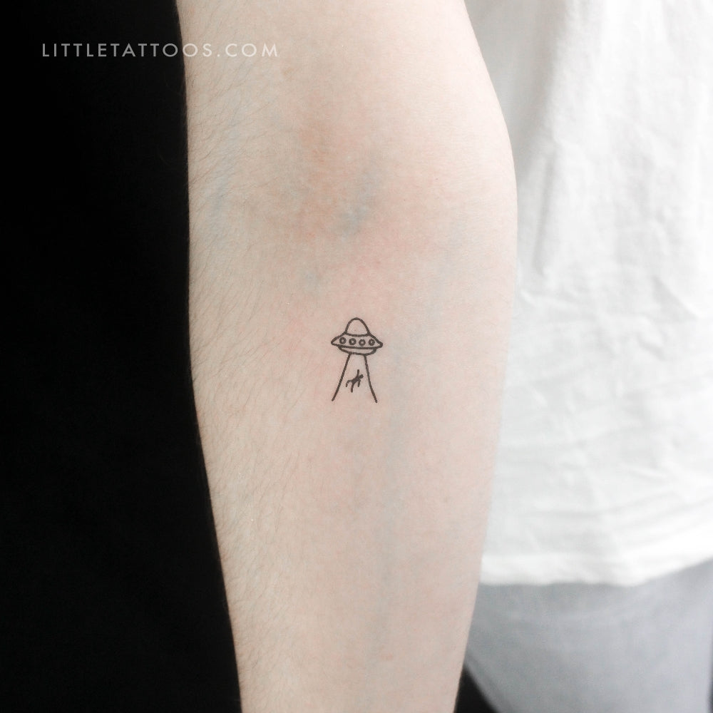 Small Alien Abduction Temporary Tattoo - Set of 3 – Temporary Little ...