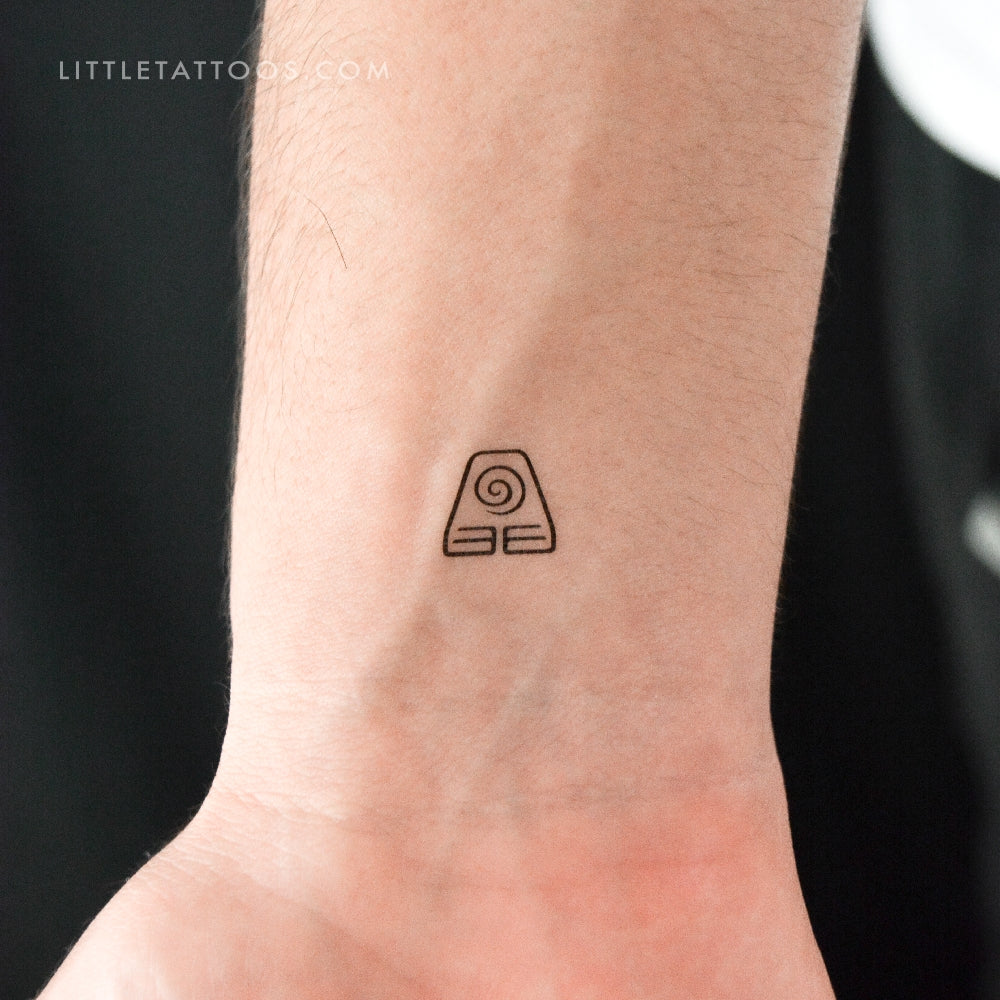 Avatar Earth Symbol Temporary Tattoo - Set of 3 – Little Tattoos