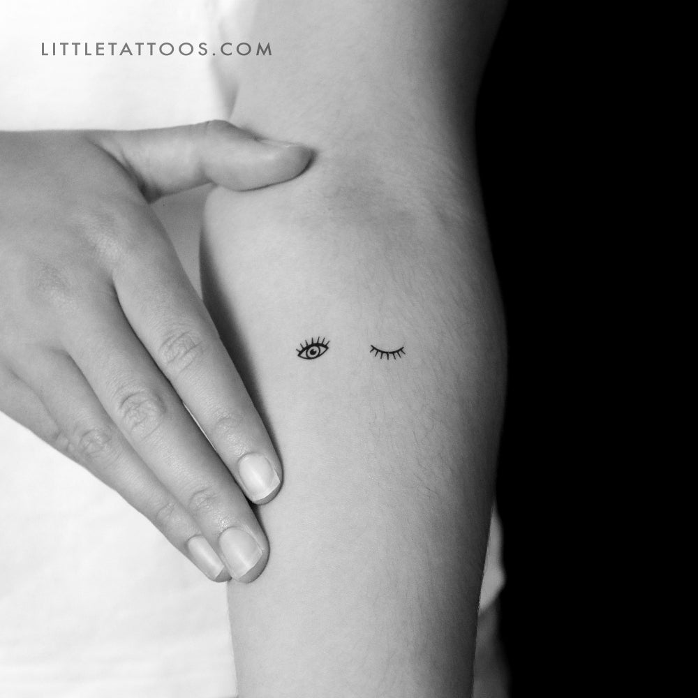 Eye and Eyelash Temporary Tattoo - Set of 3+3 – Temporary Little Tattoos