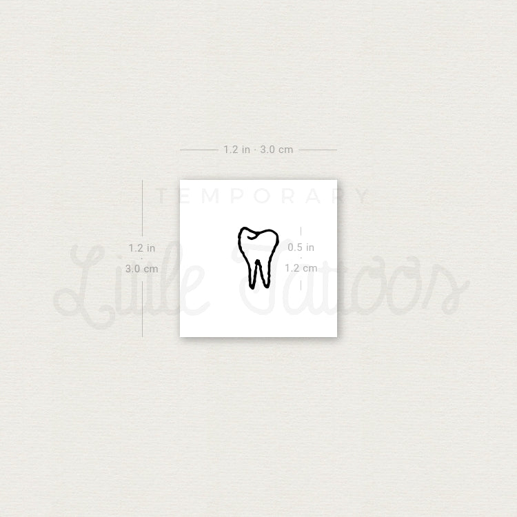 Tiny Tooth Temporary Tattoo - Set of 3 – Little Tattoos