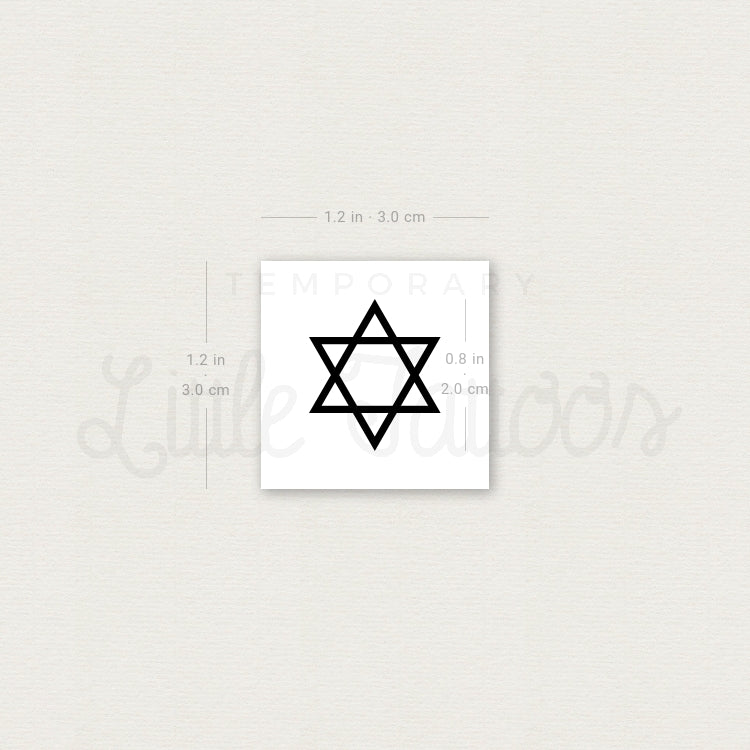 Hexagram Temporary Tattoo - Set of 3 – Little Tattoos