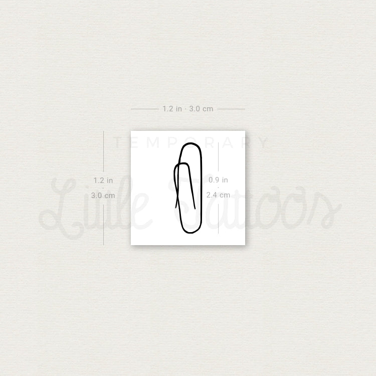 Paperclip Temporary Tattoo - Set of 3 – Little Tattoos