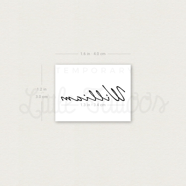 William Temporary Tattoo - Set of 3 – Little Tattoos