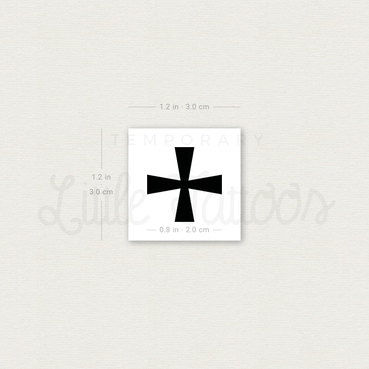 Cossack Cross Temporary Tattoo - Set of 3 – Little Tattoos