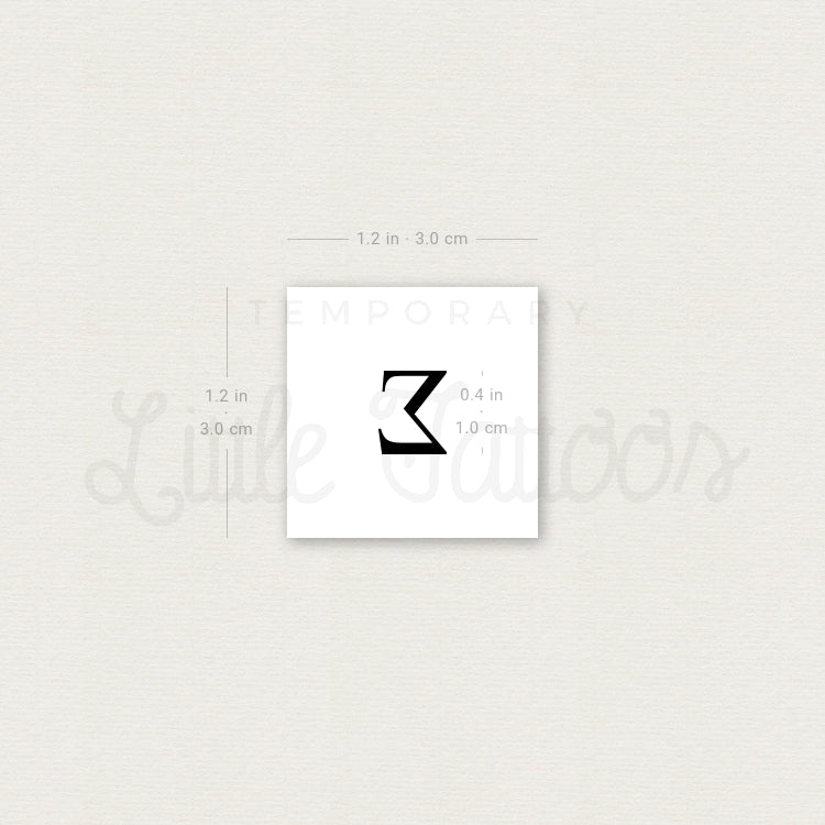 Uppercase Sigma Temporary Tattoo - Set of 3 – Little Tattoos