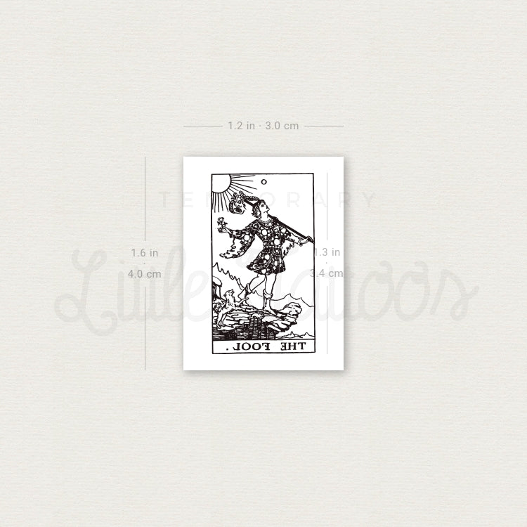 Little The Fool Tarot Card Temporary Tattoo - Set of 3 – Little Tattoos