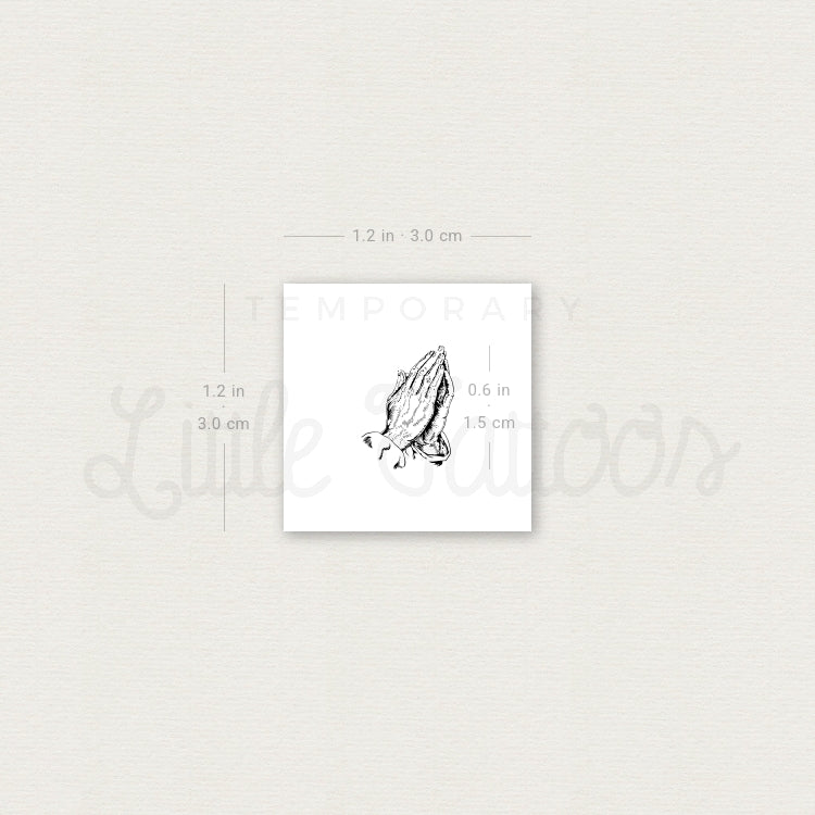 Little Praying Hands Temporary Tattoo - Set of 3 – Little Tattoos