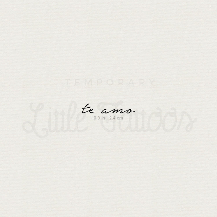 Te Amo Temporary Tattoo - Set of 3 – Little Tattoos