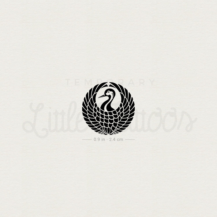 Crane Crest Temporary Tattoo - Set of 3 – Little Tattoos