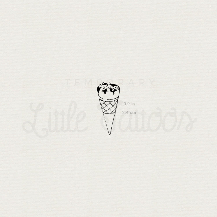 Ice Cream Cone Temporary Tattoo - Set of 3 – Little Tattoos