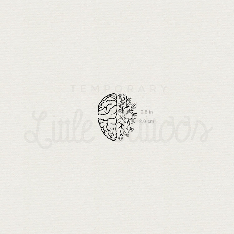 Flower Brain Temporary Tattoo - Set of 3 – Little Tattoos