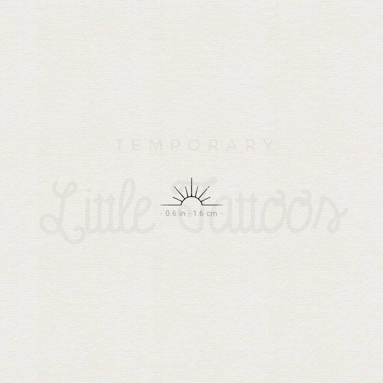 Tiny Minimal Sunset Temporary Tattoo - Set of 3 – Little Tattoos
