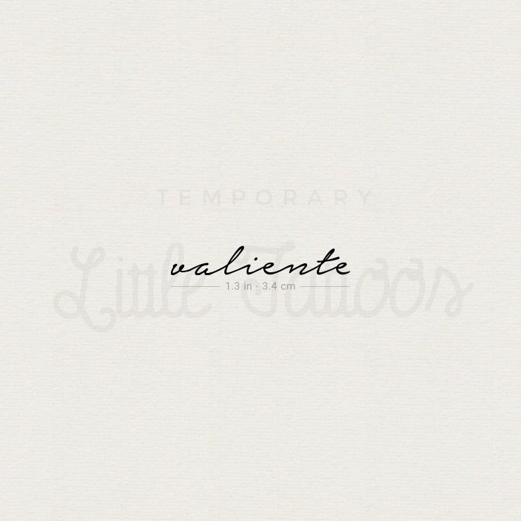Valiente Temporary Tattoo - Set of 3 – Little Tattoos