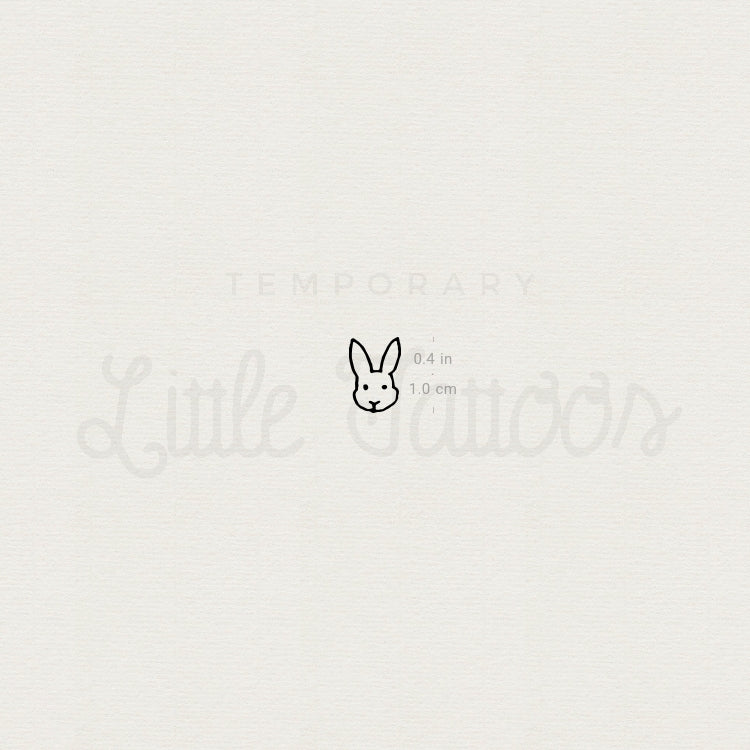 Rabbit Face Temporary Tattoo - Set of 3 – Little Tattoos
