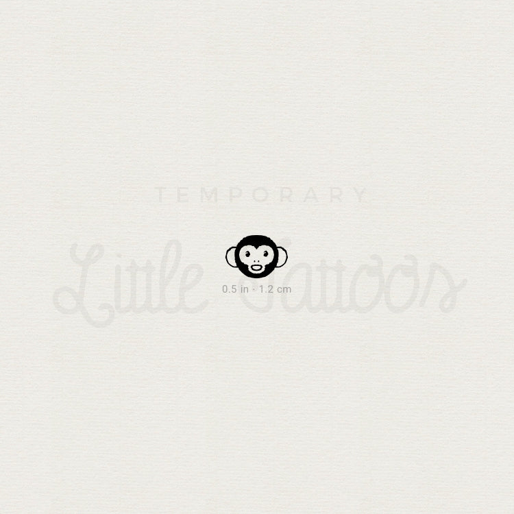Tiny Monkey Face Temporary Tattoo - Set of 3 – Little Tattoos